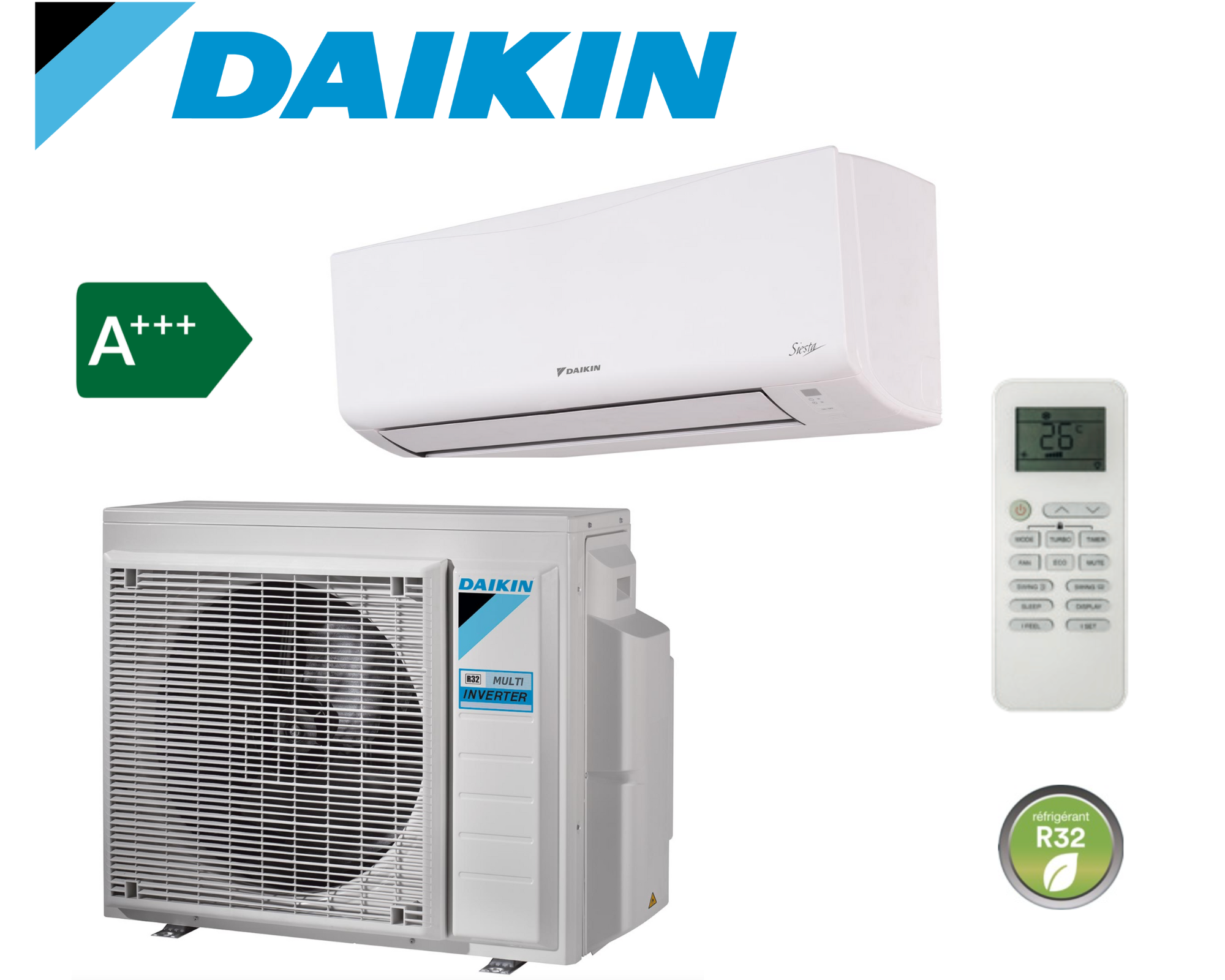 Climatiseur DAIKIN Split Mural A+++ Puissance climatiseur Surface 0 à 15m2 - 9000 BTU ...